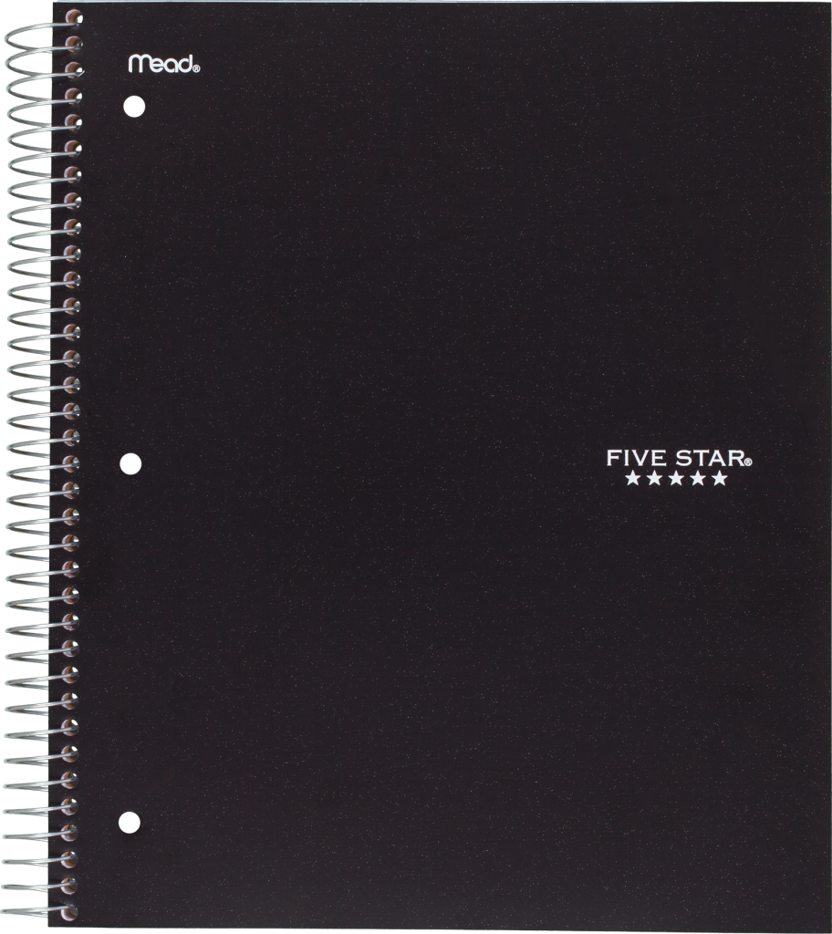 Five Star Wirebound, 5-Subject Notebook, 10-1/2" X 8", 3 Hole Punched ...