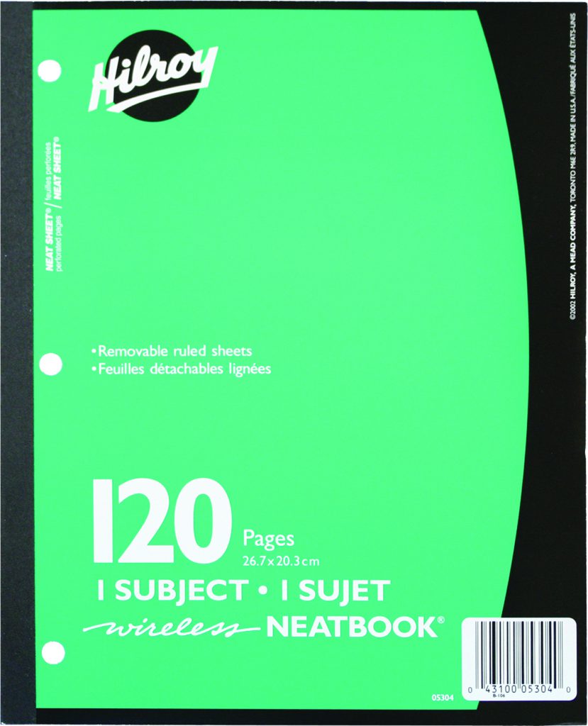 Hilroy 1 Subject Neatbook, 120 Pages, Ruled - ACCO Canada