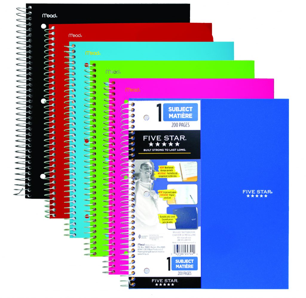 Five Star Wirebound, 1-Subject Notebook, 10-1/2" X 8", 100 Sheets ...