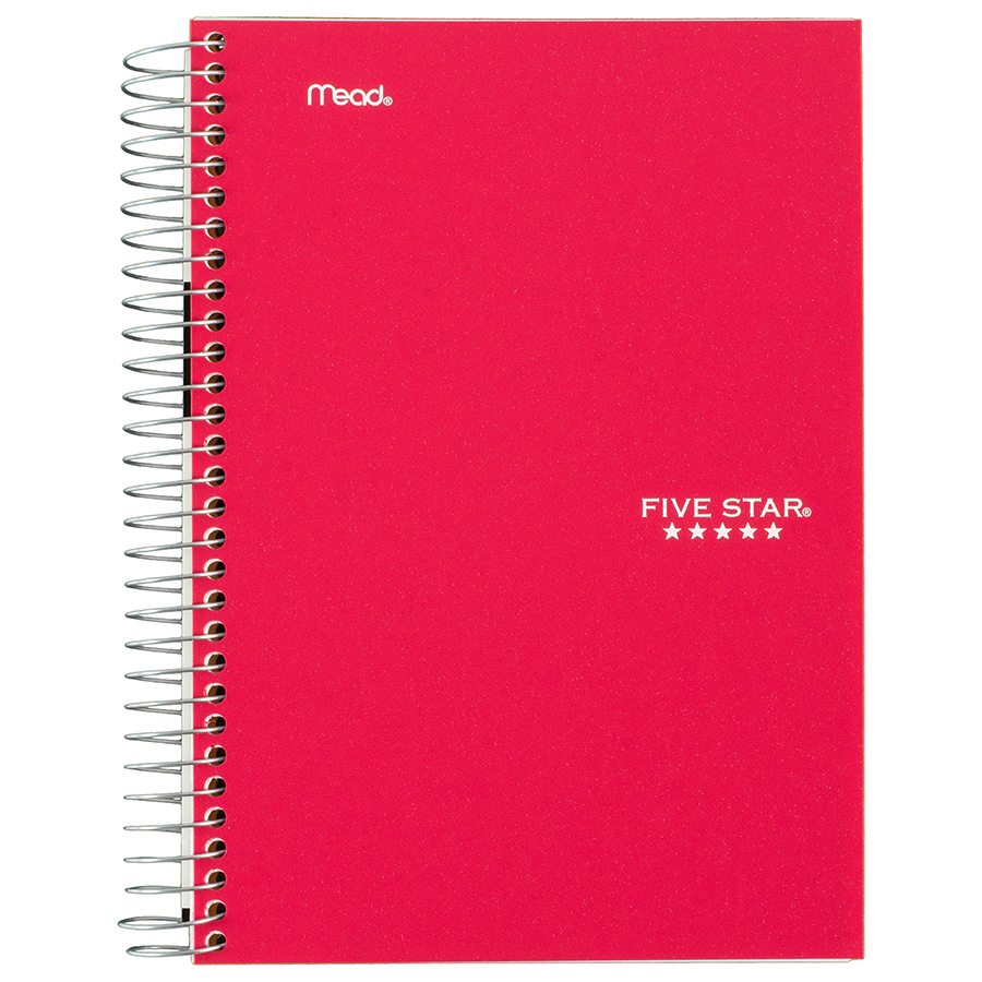Five Star Wirebound, 5-Subject Notebook, 9-1/2" X 6", 180 Sheets - ACCO ...