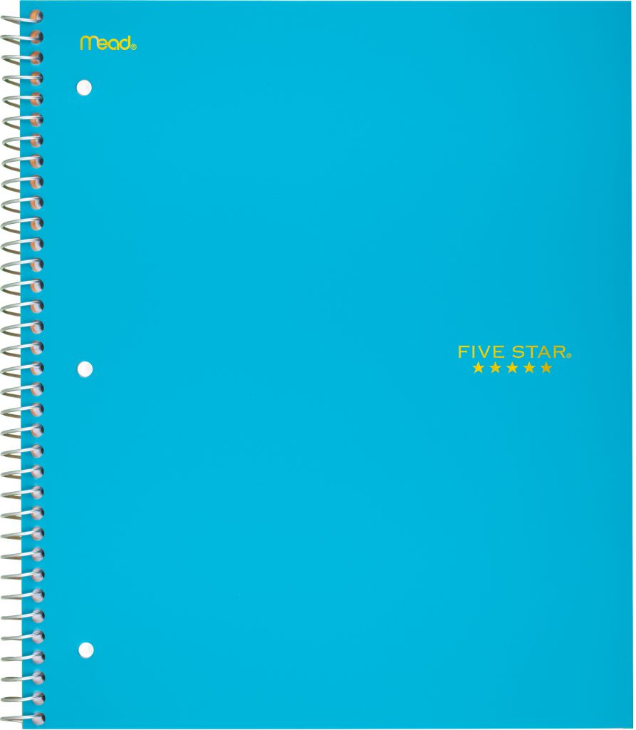 Five Star Wirebound, 1-Subject Notebook, 11" X 8.5", 100 Sheets, Trend ...