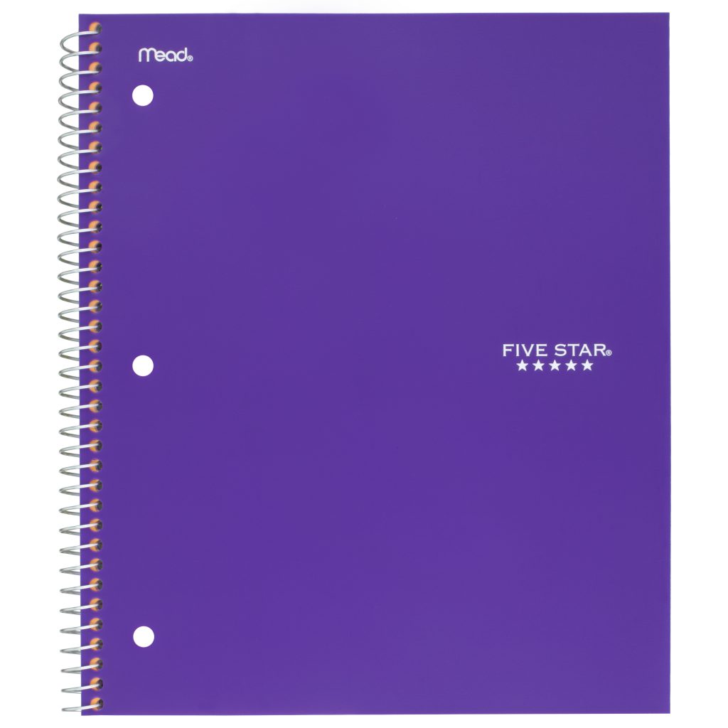Five Star Heavyweight Quad Ruled Notebook, 3 Hole Punched, 11" X 8-1/2 ...