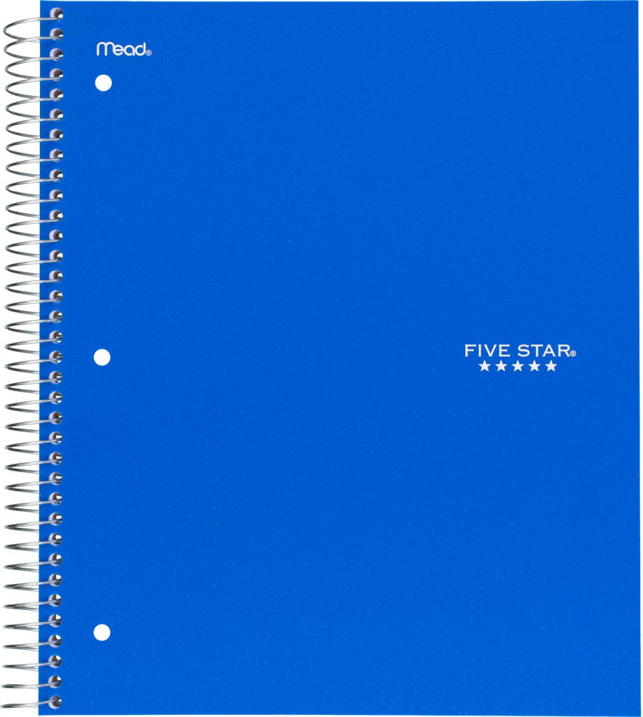 Five Star Heavyweight Quad Ruled Notebook, 3 Hole Punched, 11" X 8-1/2 ...