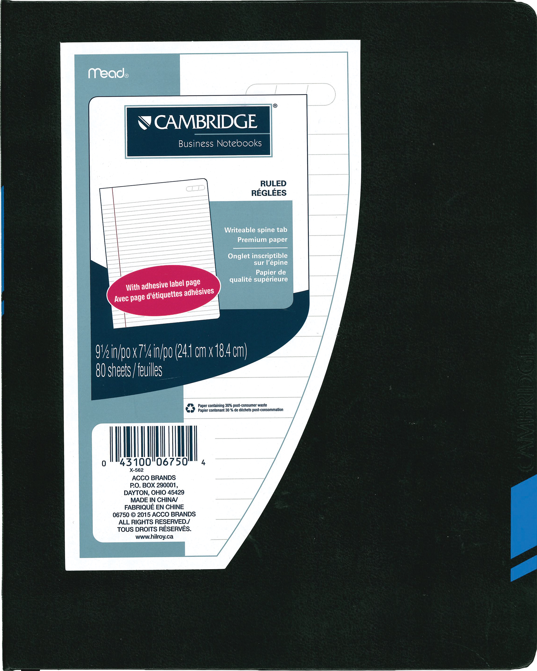 Cambridge® Tab Business Notebook - ACCO Canada