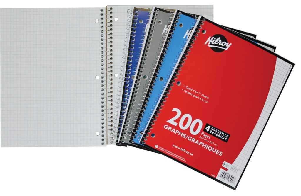 Hilroy 1 Subject Quad Notebook, 200 pages - ACCO Canada