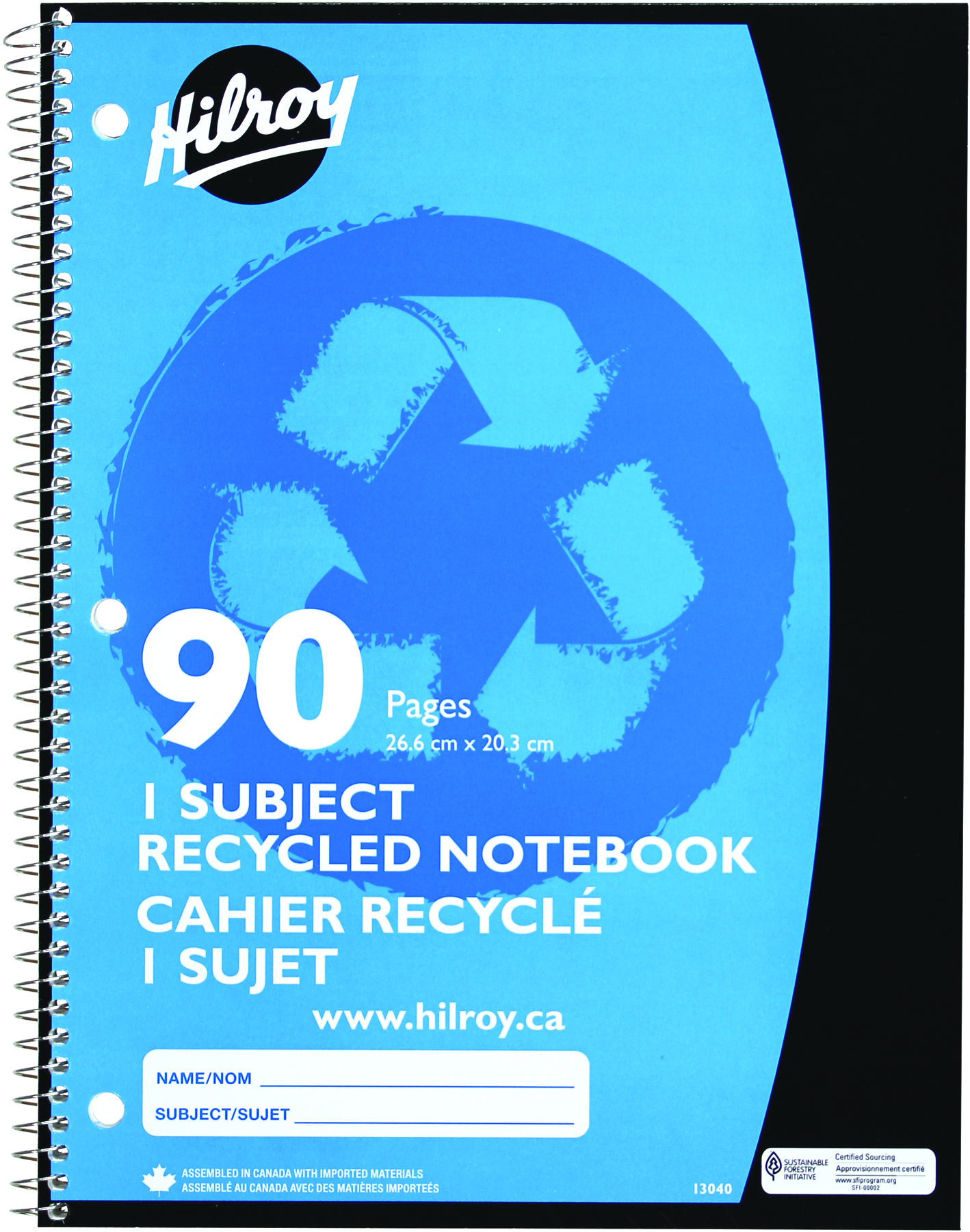 Hilroy Recycled Coil 1-subject Notebook, College Ruled, 10-1/2 X 8 ...