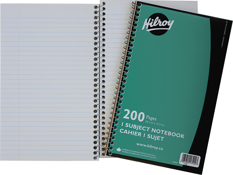 Hilroy 200pg Coil Notebook With Margin, 1 Subject - ACCO Canada