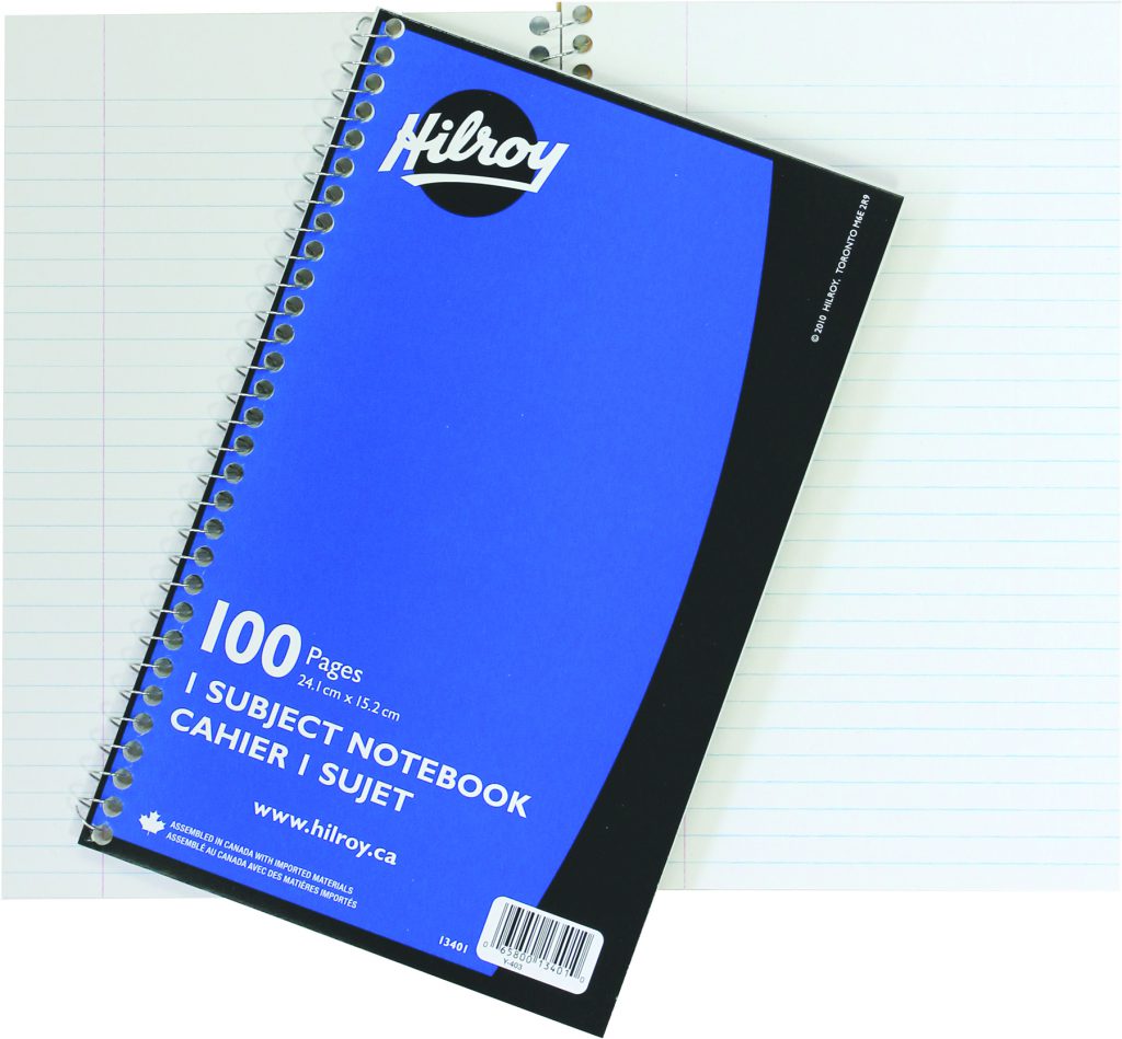 Hilroy 100pg Coil Notebook With Margin, 1 Subject - ACCO Canada