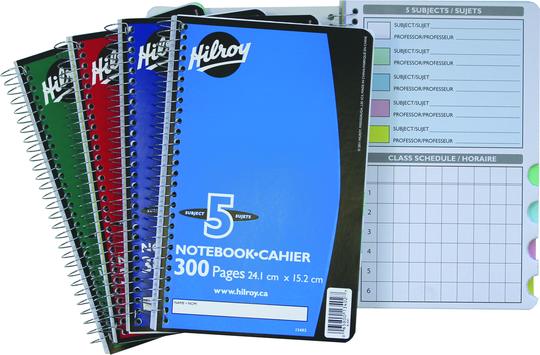 Hilroy 300pg Coil Notebook With Margin, 5 Subject - ACCO Canada