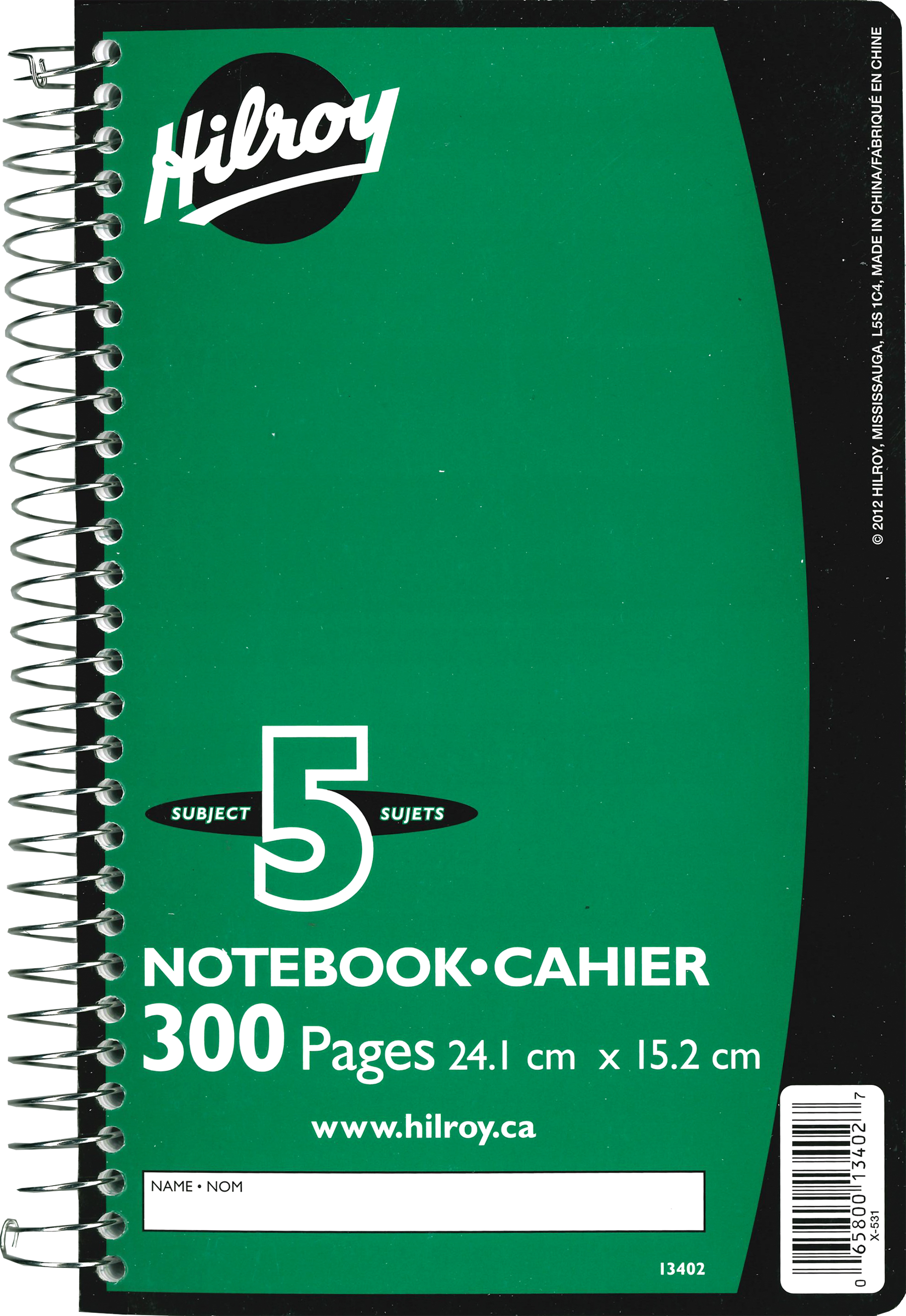 Hilroy 300pg Coil Notebook With Margin, 5 Subject - ACCO Canada