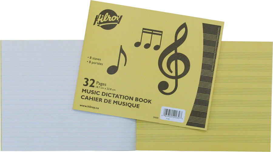Hilroy Music Dictation Book, 8-Staves, 7-3/8x9-Inch, 16-Sheets/32 Pages ...