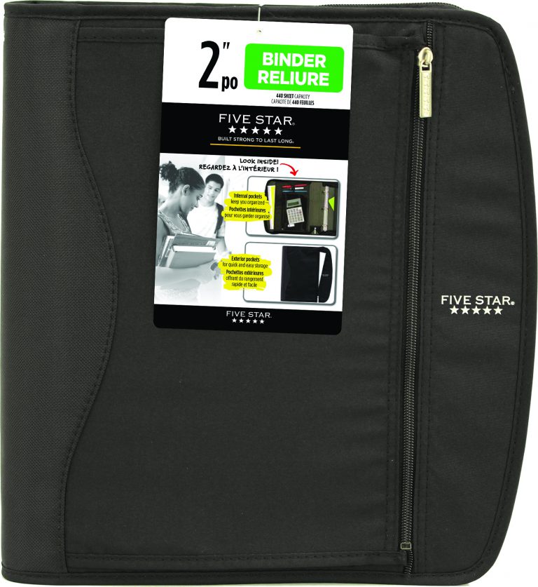 Five Star 2-Inch D-Ring Zipper Binder - ACCO Canada