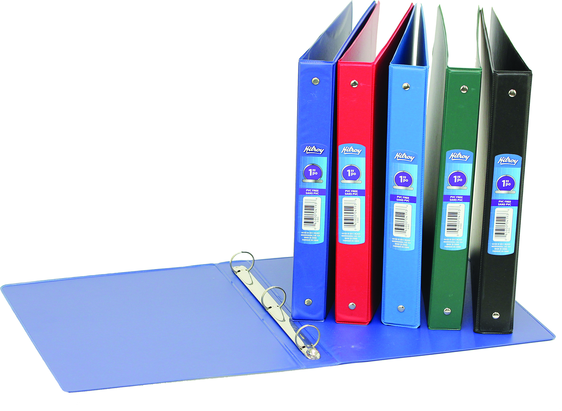 Hilroy 1 Inch 3-Ring School Binder, 11 X 8-1/2-Inch, Assorted Colours ...