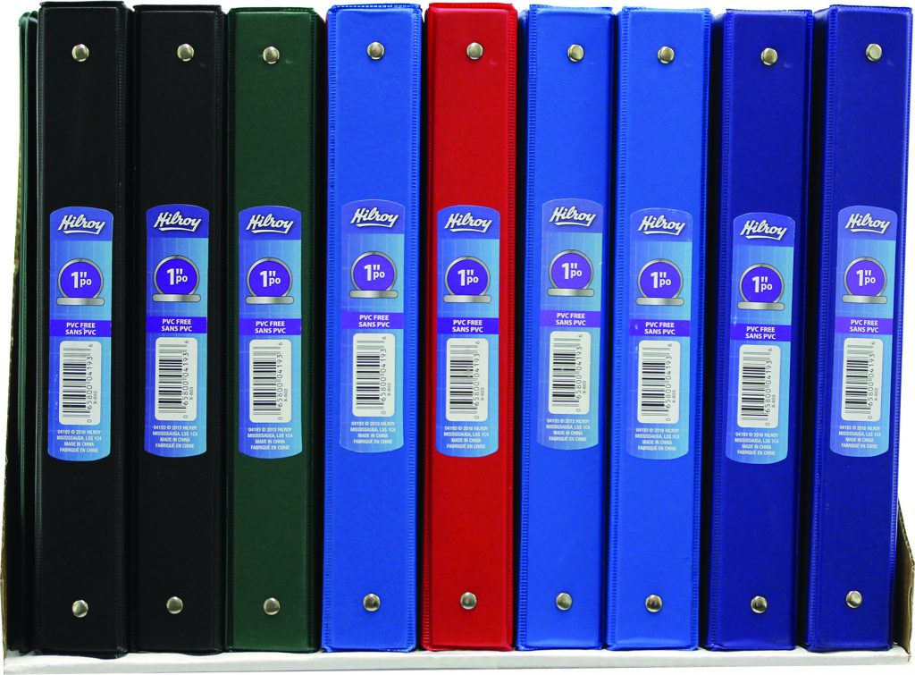 Hilroy 1 Inch 3-Ring School Binder, 11 X 8-1/2-Inch, Assorted Colours ...