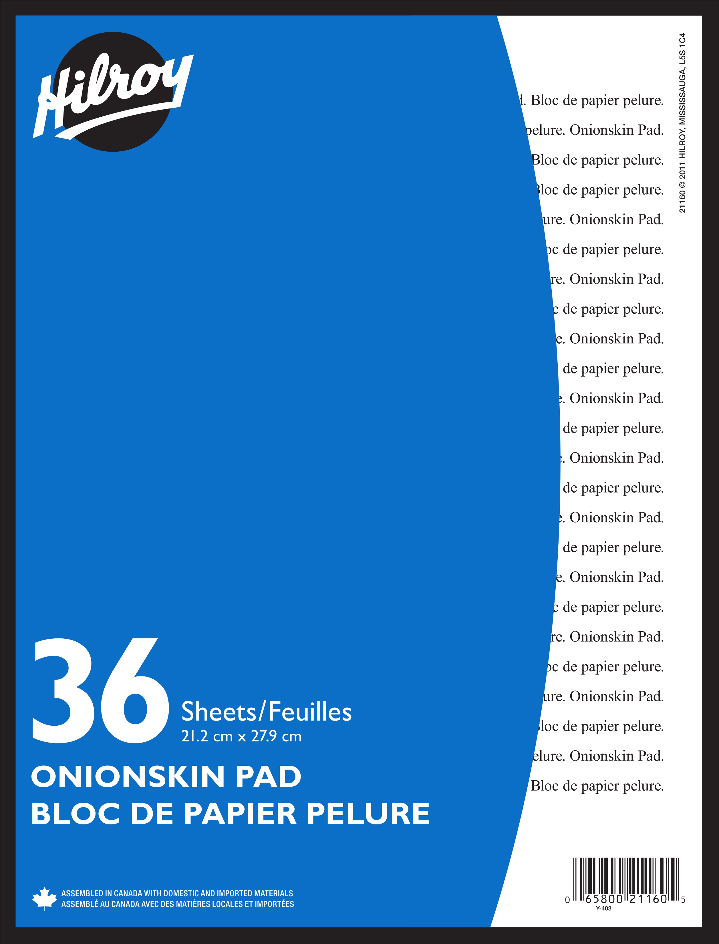 Hilroy Typing/Onionskin Pad, 8-1/2x11-Inch, 36-Sheets - ACCO Canada