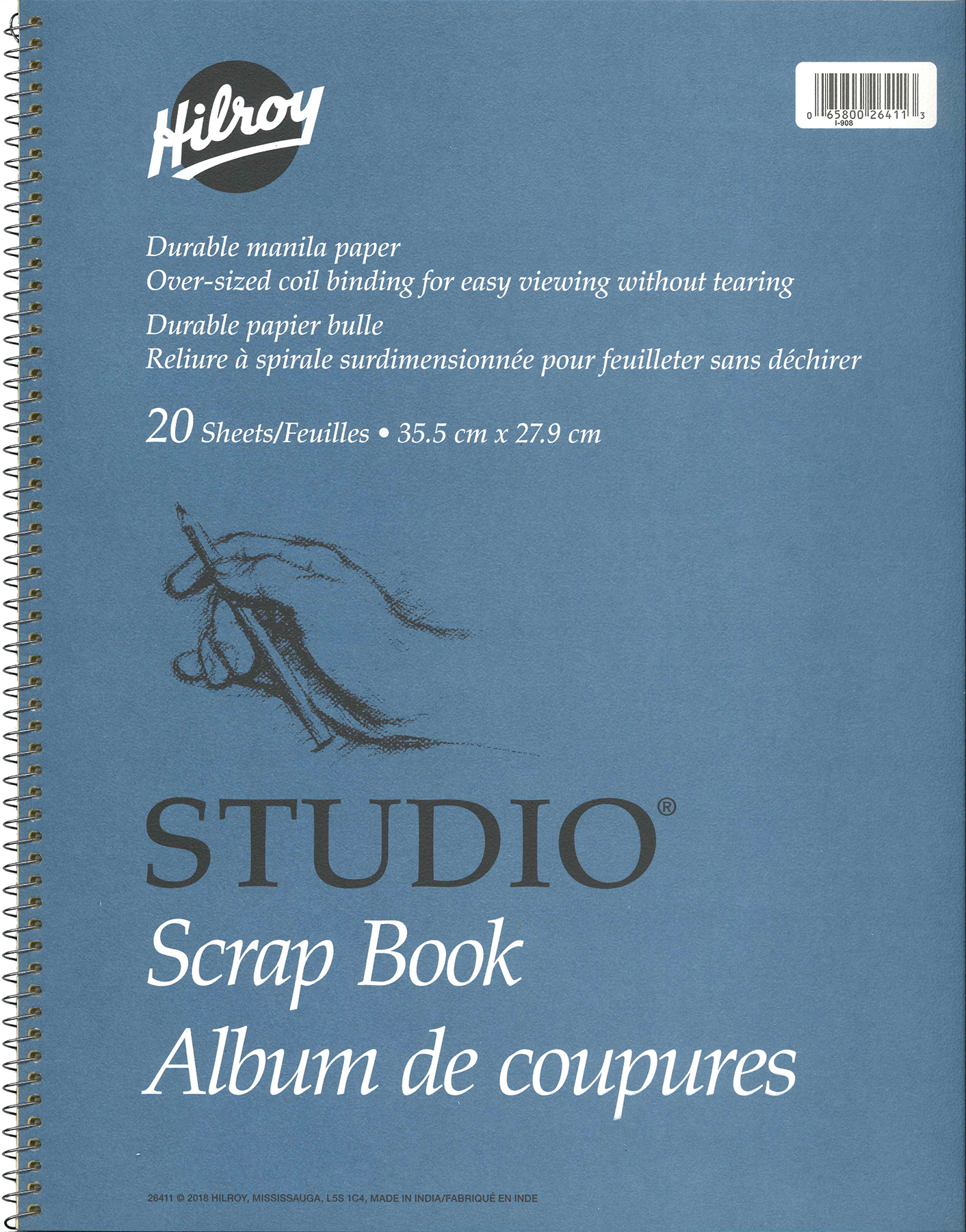 Studio Coil Scrapbook, 14 X 11 Inches, Manila Paper, 20 Sheets - ACCO ...