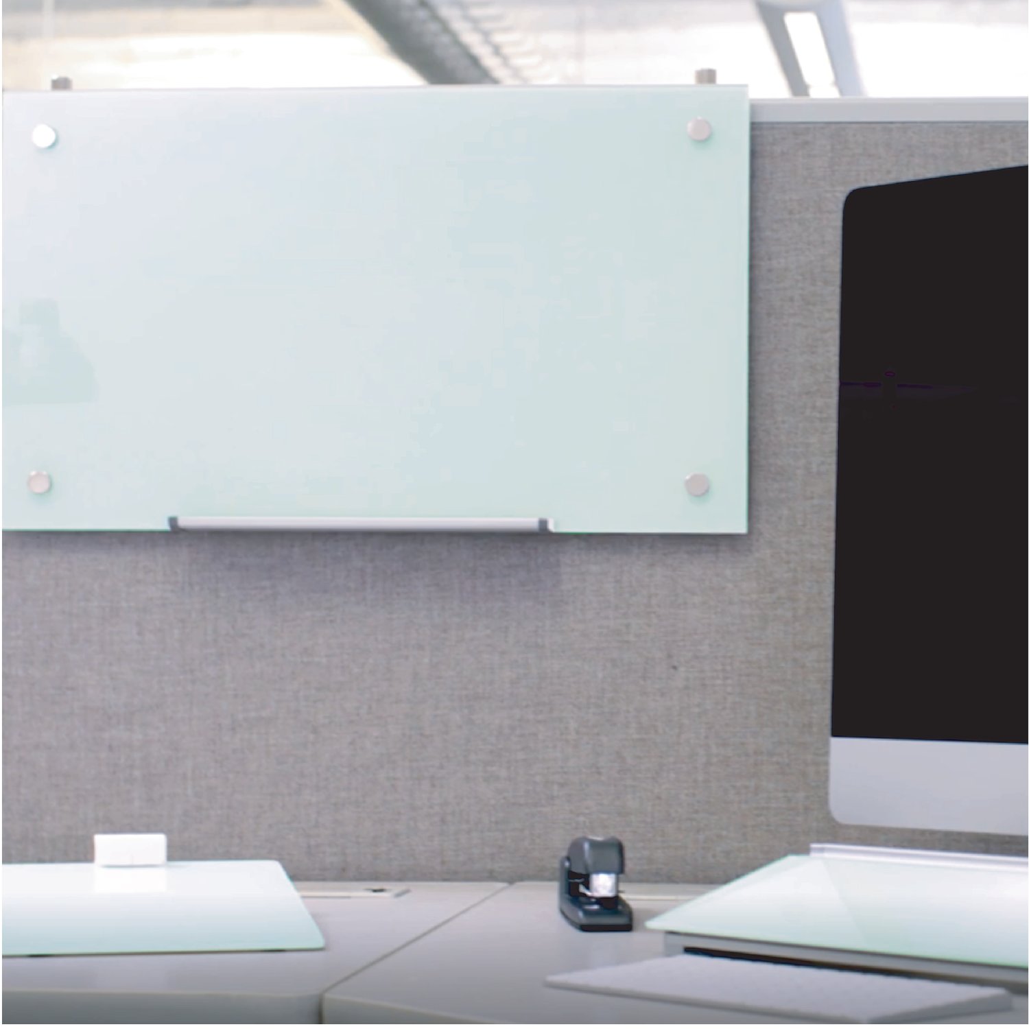 Quartet® Infinity™ Magnetic Cubicle Glass Board, 24" x 14" - ACCO Canada
