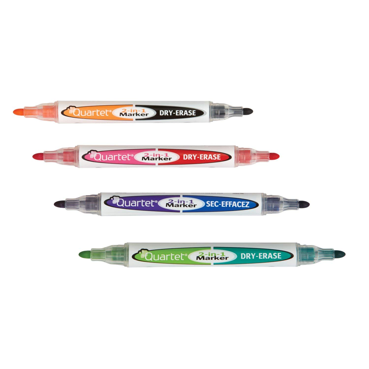 Quartet® Dual Tip Dry-Erase Markers, Assorted 4-pack - ACCO Canada