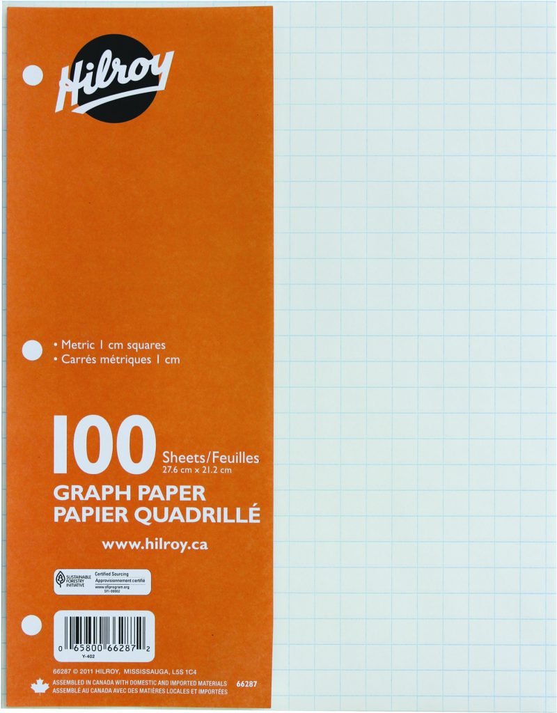 Hilroy Metric Graph Refill Paper, 1cm Squares, 10-7/8 X 8-3/8-Inch, 3 ...