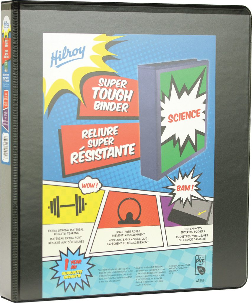 Hilroy Super Tough 1 Inch Binder, Size 1 x 10-11/64 x 11-39/64 Inches ...
