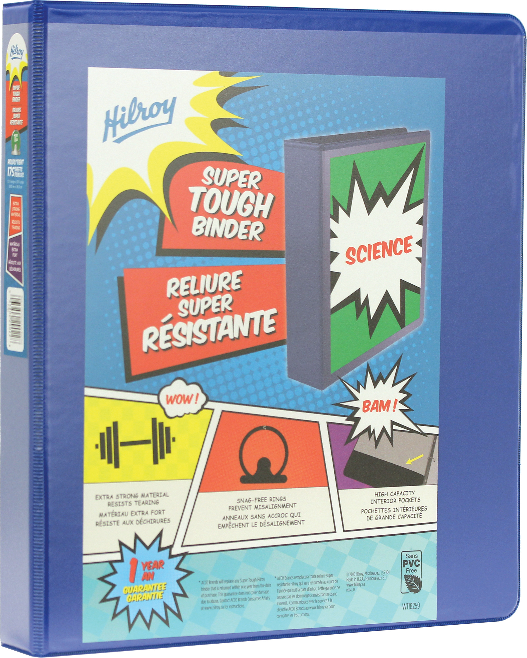 Hilroy Super Tough 1 Inch Binder, Size 1 x 10-11/64 x 11-39/64 Inches ...