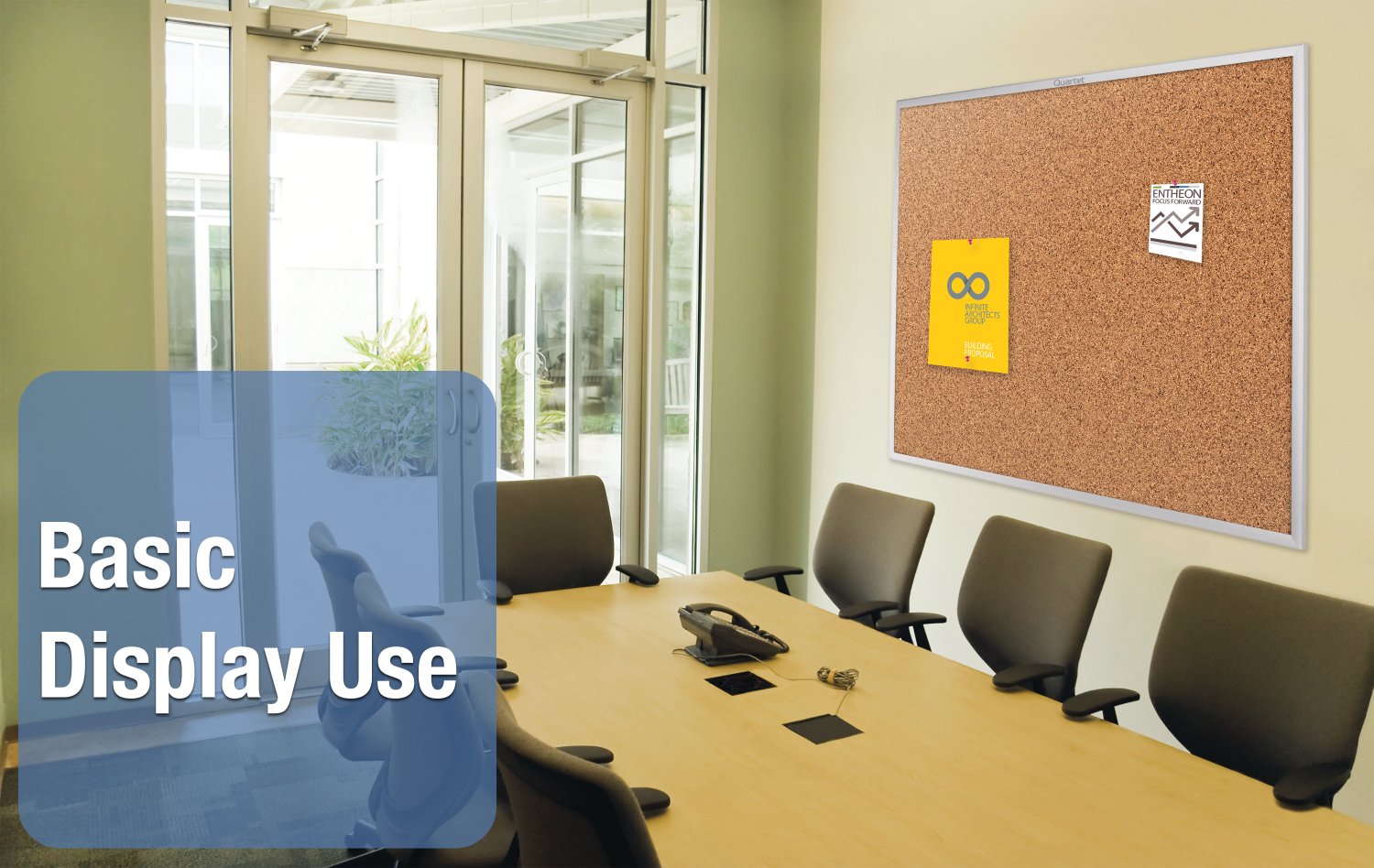 Quartet® Standard Cork Bulletin Board, Aluminum Frame, 4' x 3' - ACCO ...