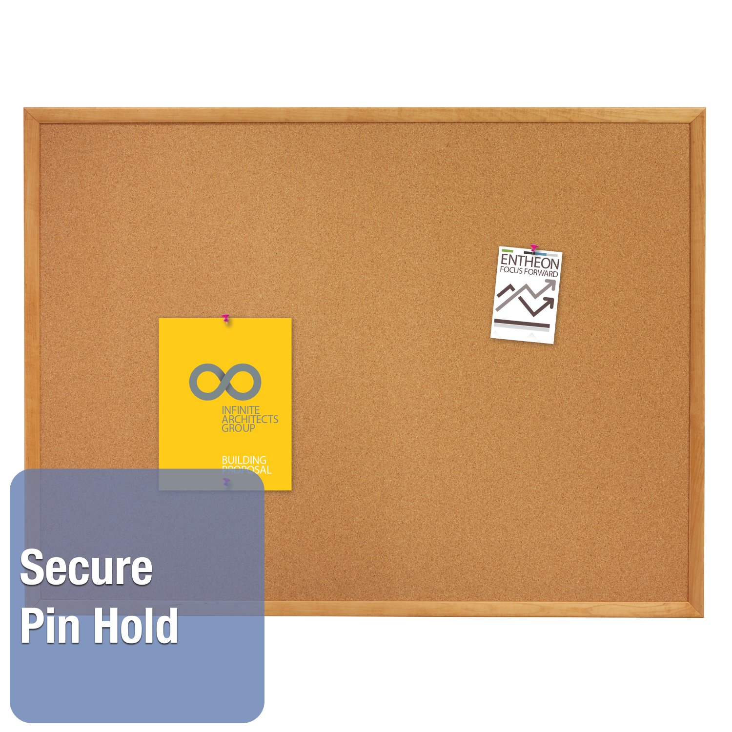 Quartet® Standard Cork Bulletin Board, Oak Finish Frame, 8' x 4' - ACCO ...