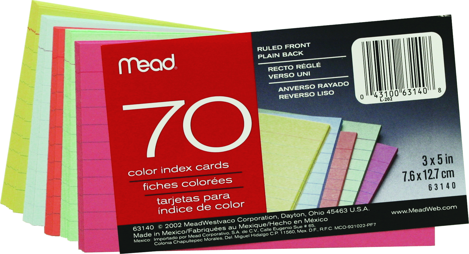 MEAD® COLOURED INDEX CARDS - ACCO Canada