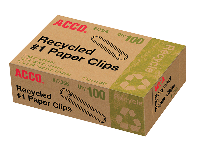 Recycled Paper Clips #1, Size 1-9/32" - ACCO Canada