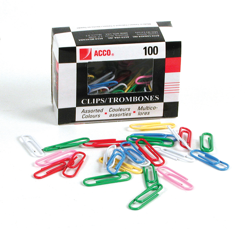 Coloured Paper Clips Size 1-1/8" - ACCO Canada