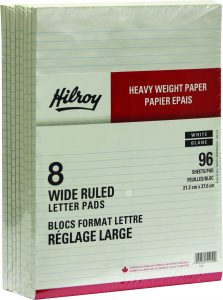 Hilroy Figuring Pads - Wide Ruled - ACCO Canada