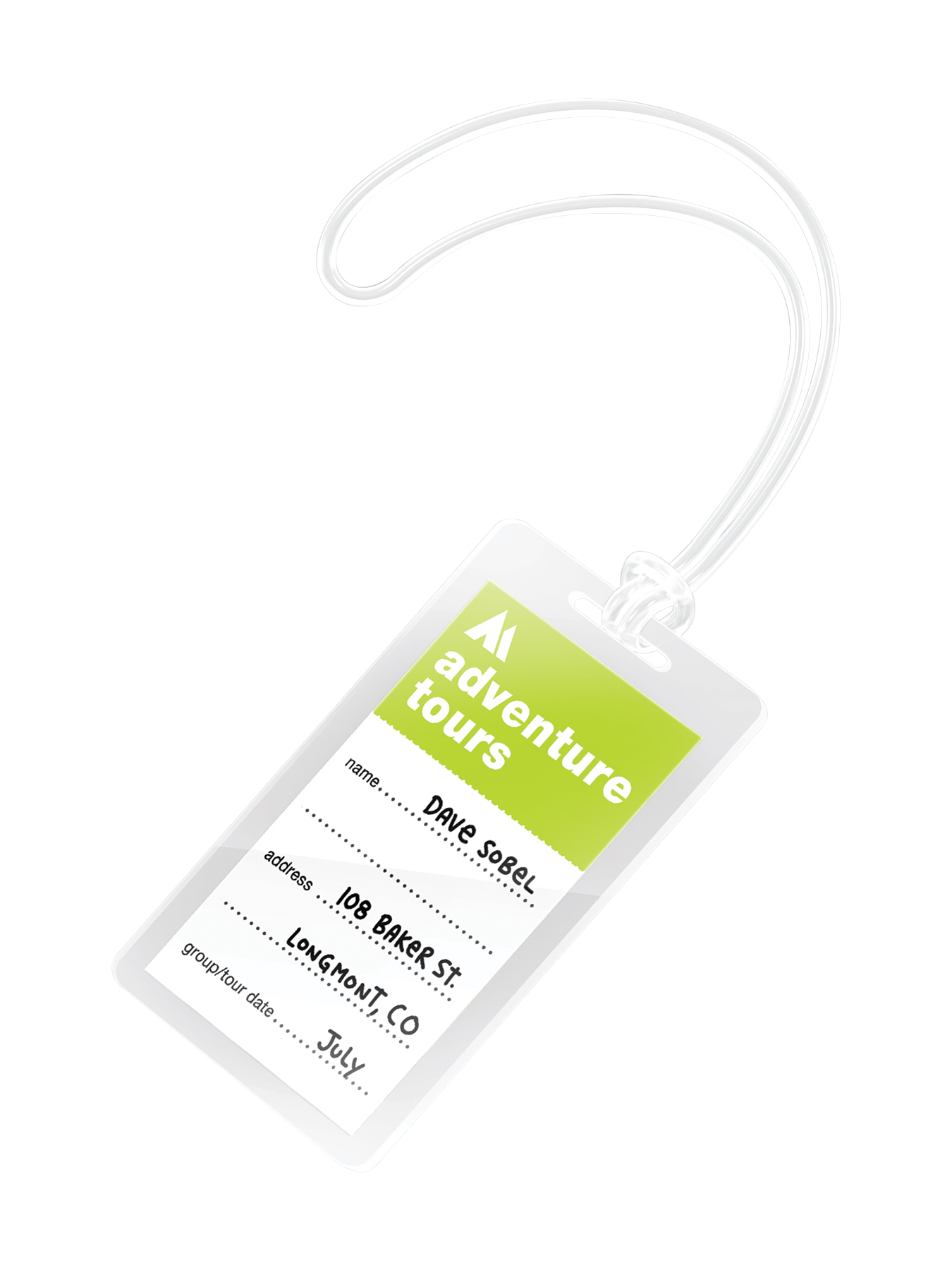 UltraClear™ Thermal Luggage Tag Size w/ Loops Laminating Pouches 2-1/2 ...