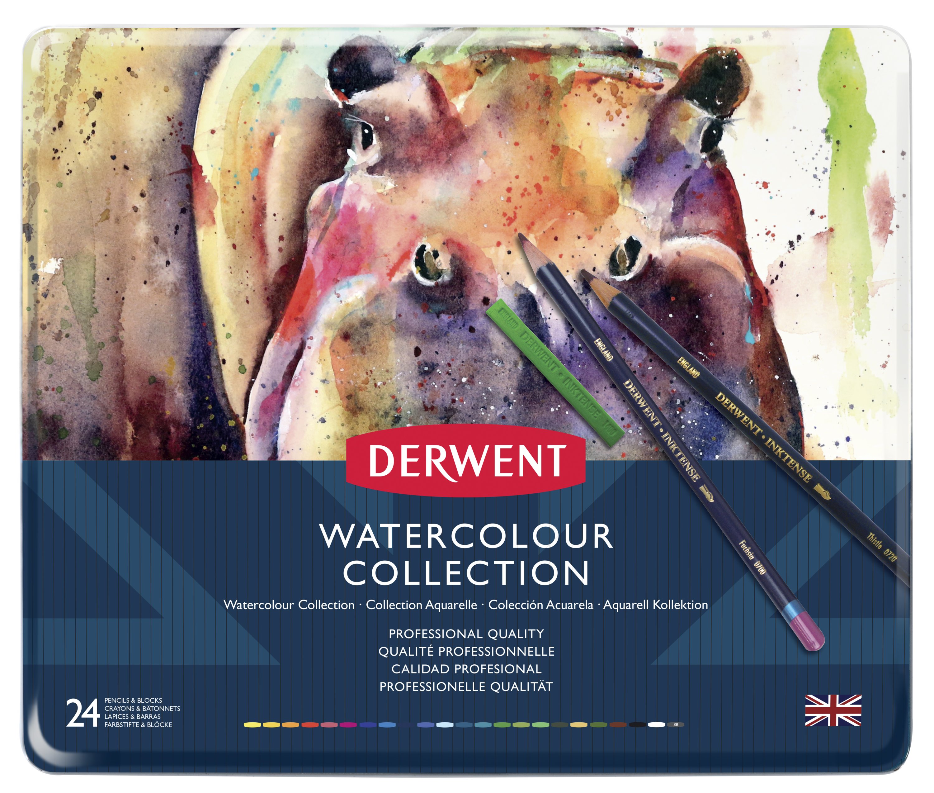 Derwent Watercolour Collection 24ct Tin - ACCO Canada
