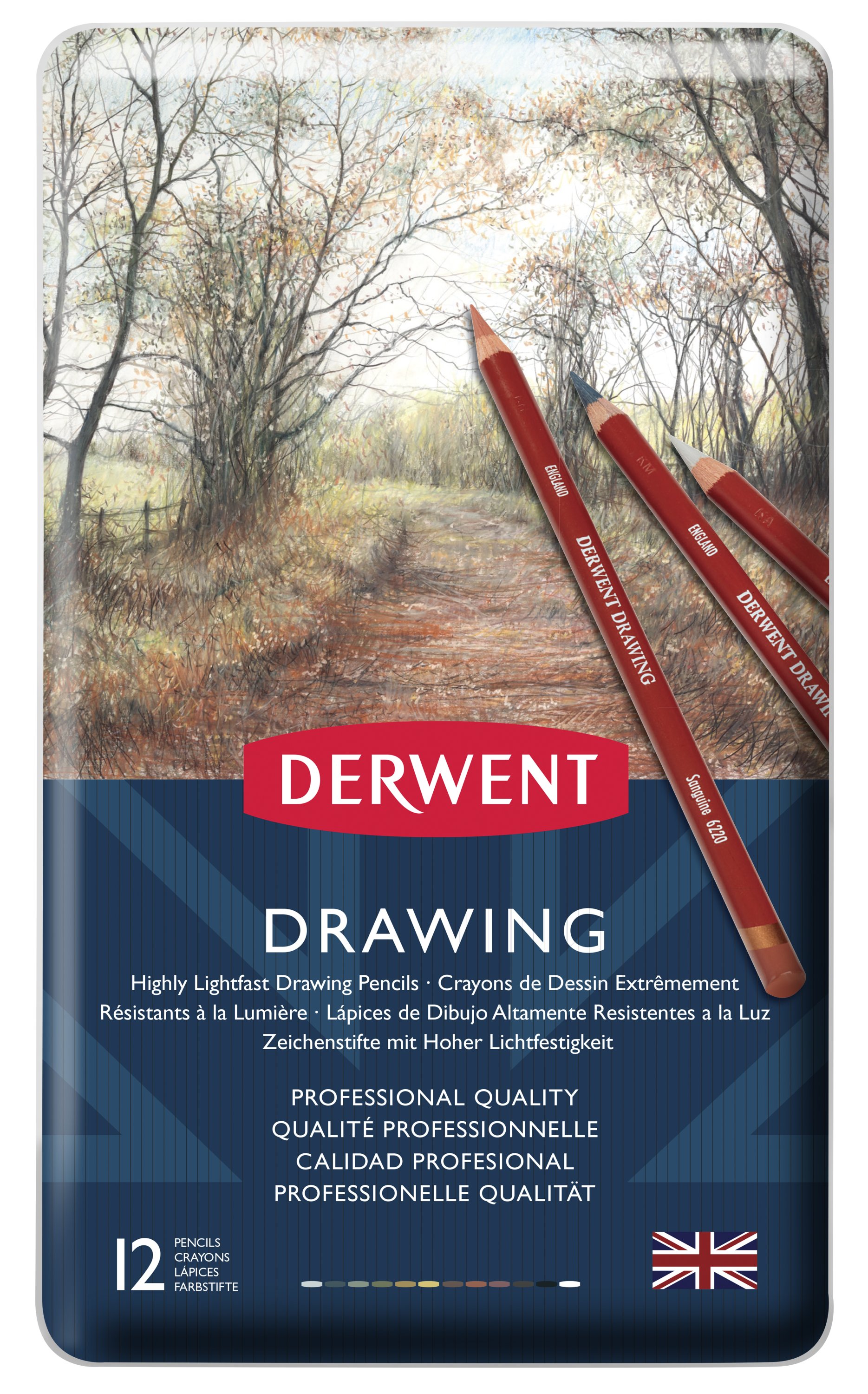 Derwent Drawing Pencils 12ct. Tin - ACCO Canada