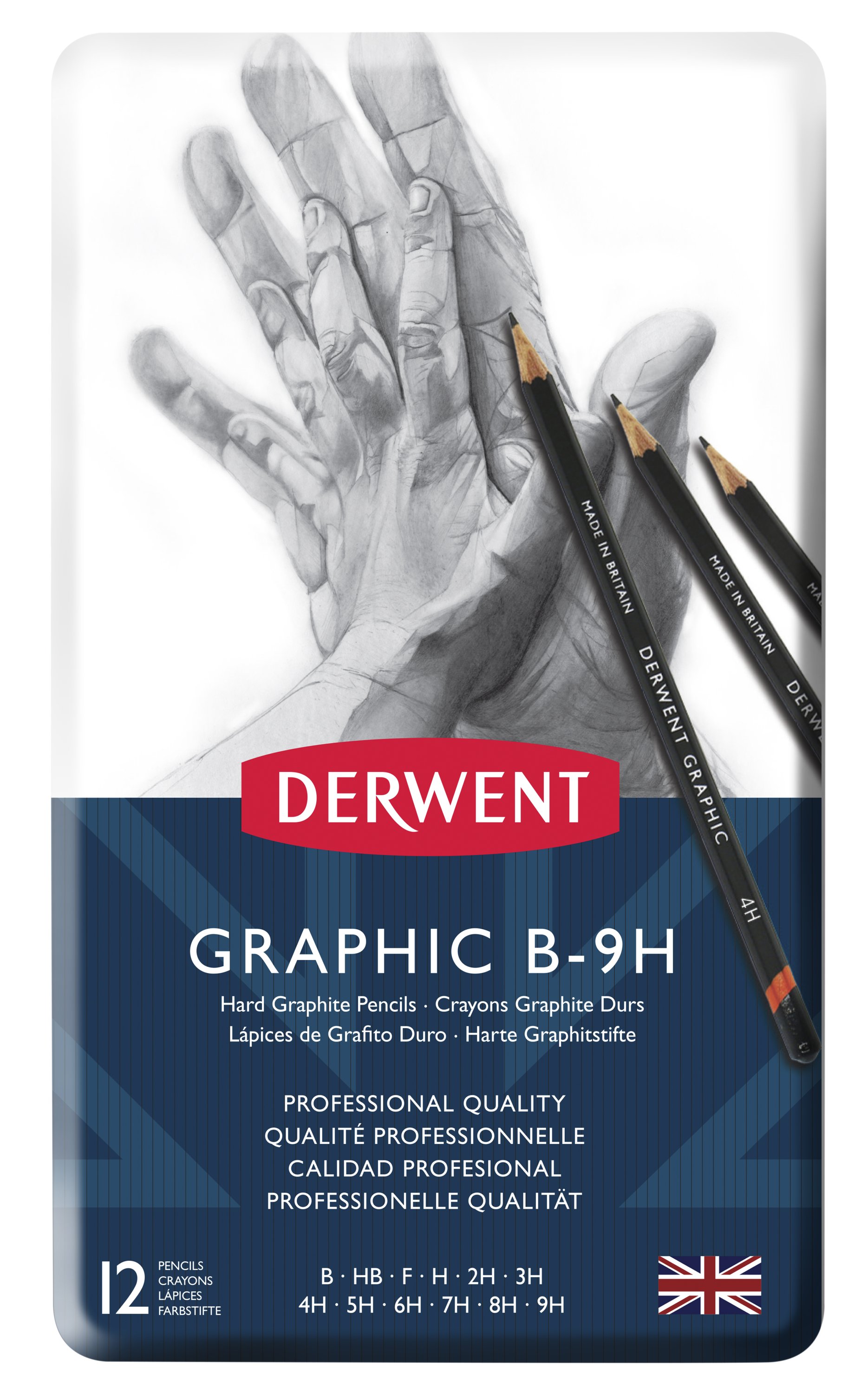 Derwent Graphic Hard Pencils 12ct. Tin - ACCO Canada