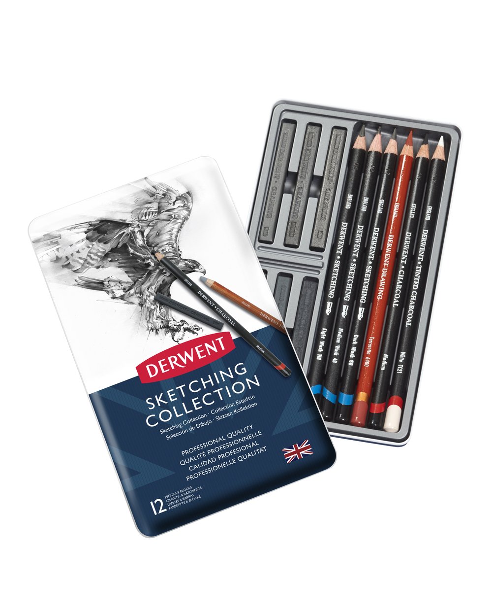Derwent Sketching Collection 12ct. Tin - ACCO Canada