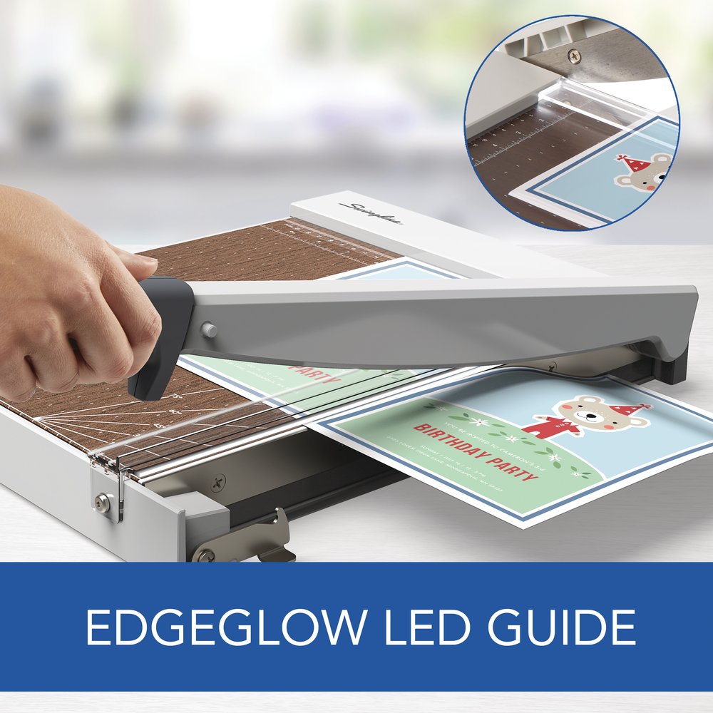 Swingline® ClassicCut® 1510W Guillotine Trimmer with EdgeGlow™, Wood ...