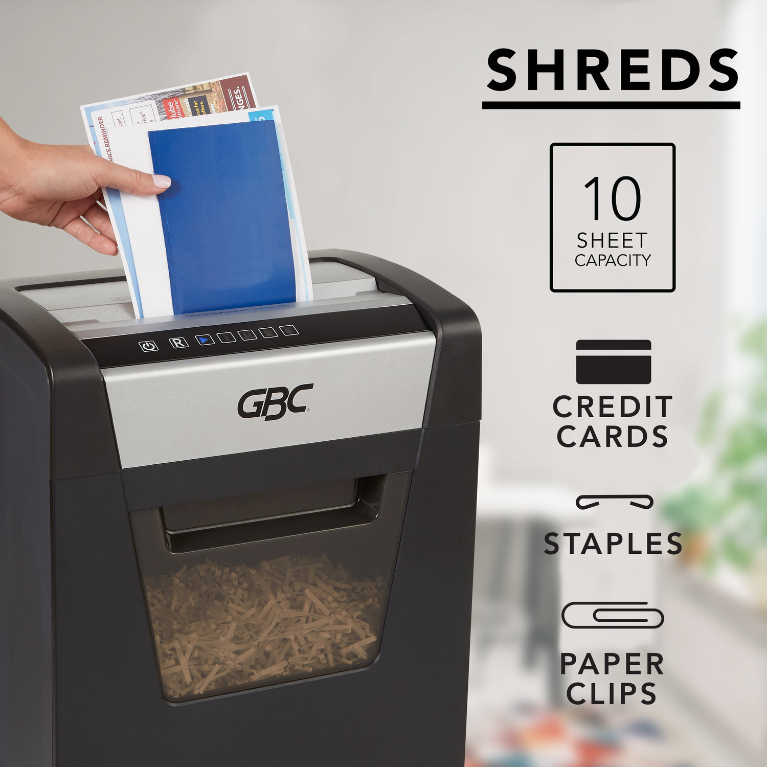 GBC® ShredMaster High Security Home Shredder, SM10-06, Micro-Cut, 10 ...