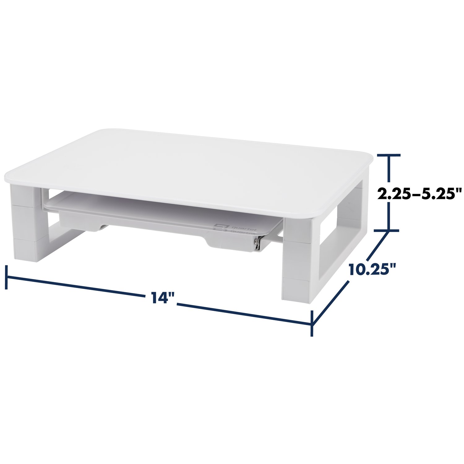 Quartet® Desktop Glass™ Monitor Riser - ACCO Canada