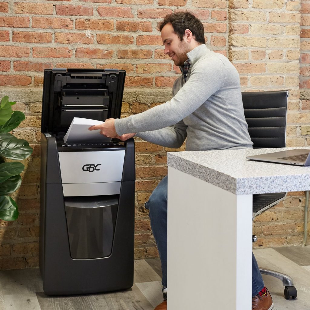 GBC® AutoFeed+ Office Shredder, 300X, Super Cross-Cut, 300 Sheets ...