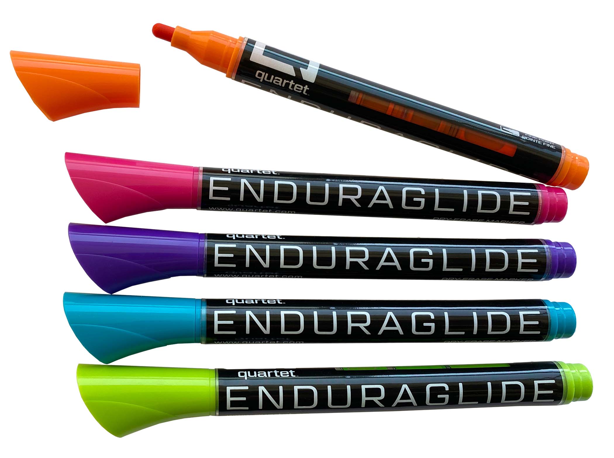 Quartet® EnduaGlide® Dry-Erase Markers, Fine Tip, Assorted, 5-Pack ...