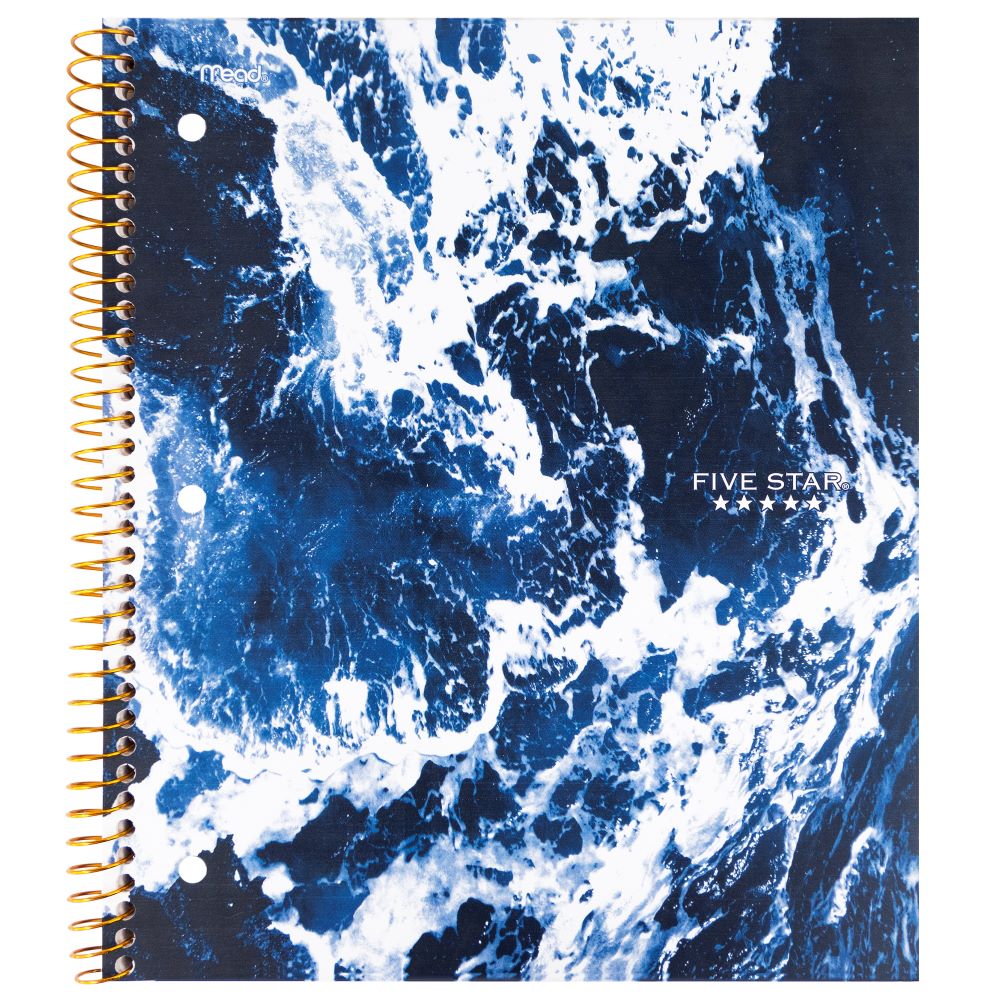 Five Star fashion notebook blue Earthy Dyes (Waves), 80ct - ACCO Canada