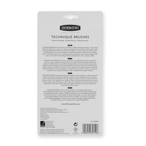 DERWENT TECHNIQUES BRUSHES,UN - ACCO Canada